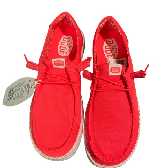 Hey Dude | Shoes | Nwt Hey Dude Womens Wendy Stretch Canvas In Fiery ...